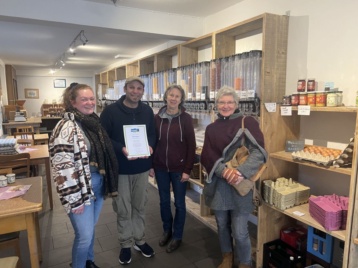 Verteilung von Fairtrade-Urkunden